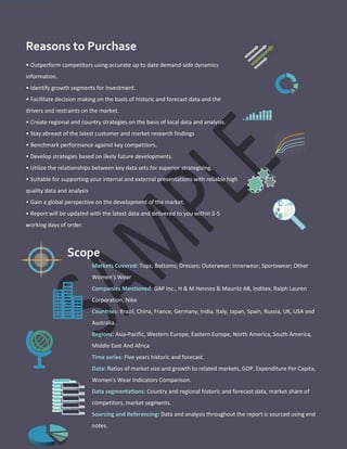 Women's Wear Global Market Report 2018 | PDF