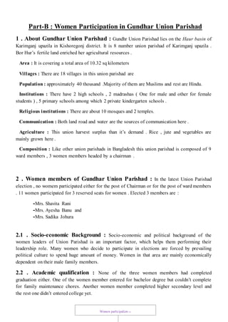 Women’s Empowerment and Participation in Local Government Institutions ...