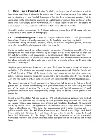 Women’s Empowerment and Participation in Local Government Institutions ...