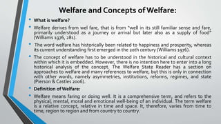 Women welfare, senior citizen welfare and welfare | PPT