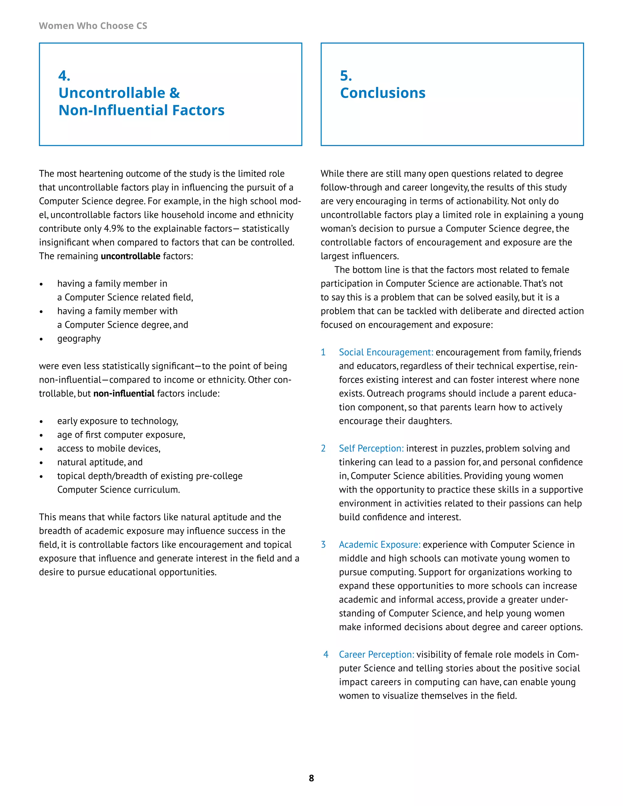 Women who choose Computer Science - what really matters | PDF