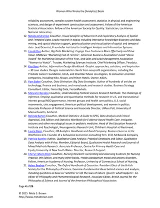 Women who wrote the analytics book final | PDF
