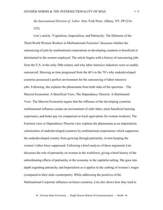 Women, Work, And Poverty: Gender Norms And The Intersectionality Of ...