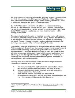 Single Source WOM Measurement | PDF