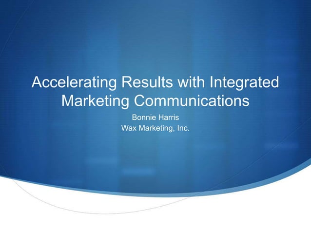 Accelerating Results with IMC | PPT