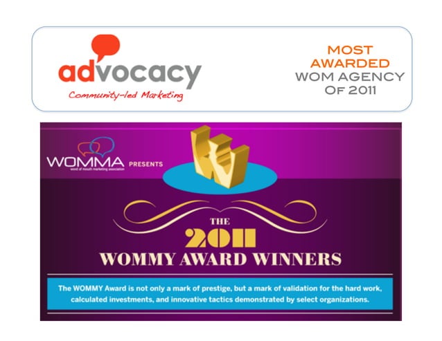 Global WOMMY award 2011 | PPT