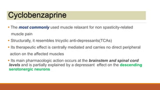 Centrally Acting Antispastic Drugs | PPT