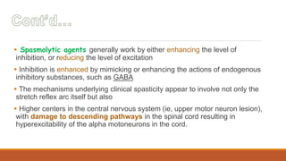 Centrally Acting Antispastic Drugs | PPT