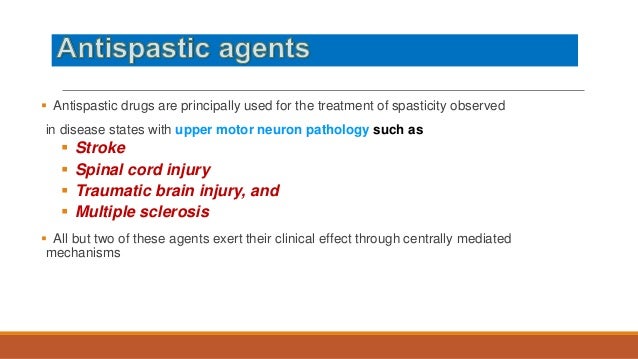 Centrally Acting Antispastic Drugs