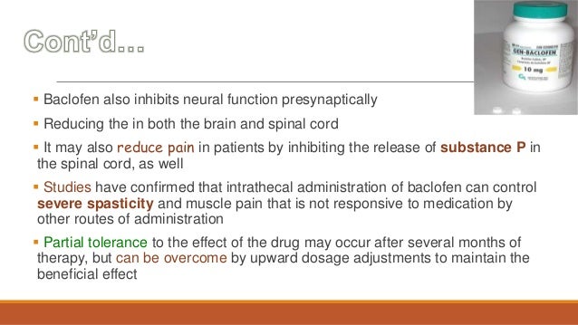 Centrally Acting Antispastic Drugs