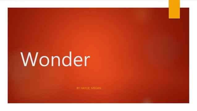 Wonder | PPT