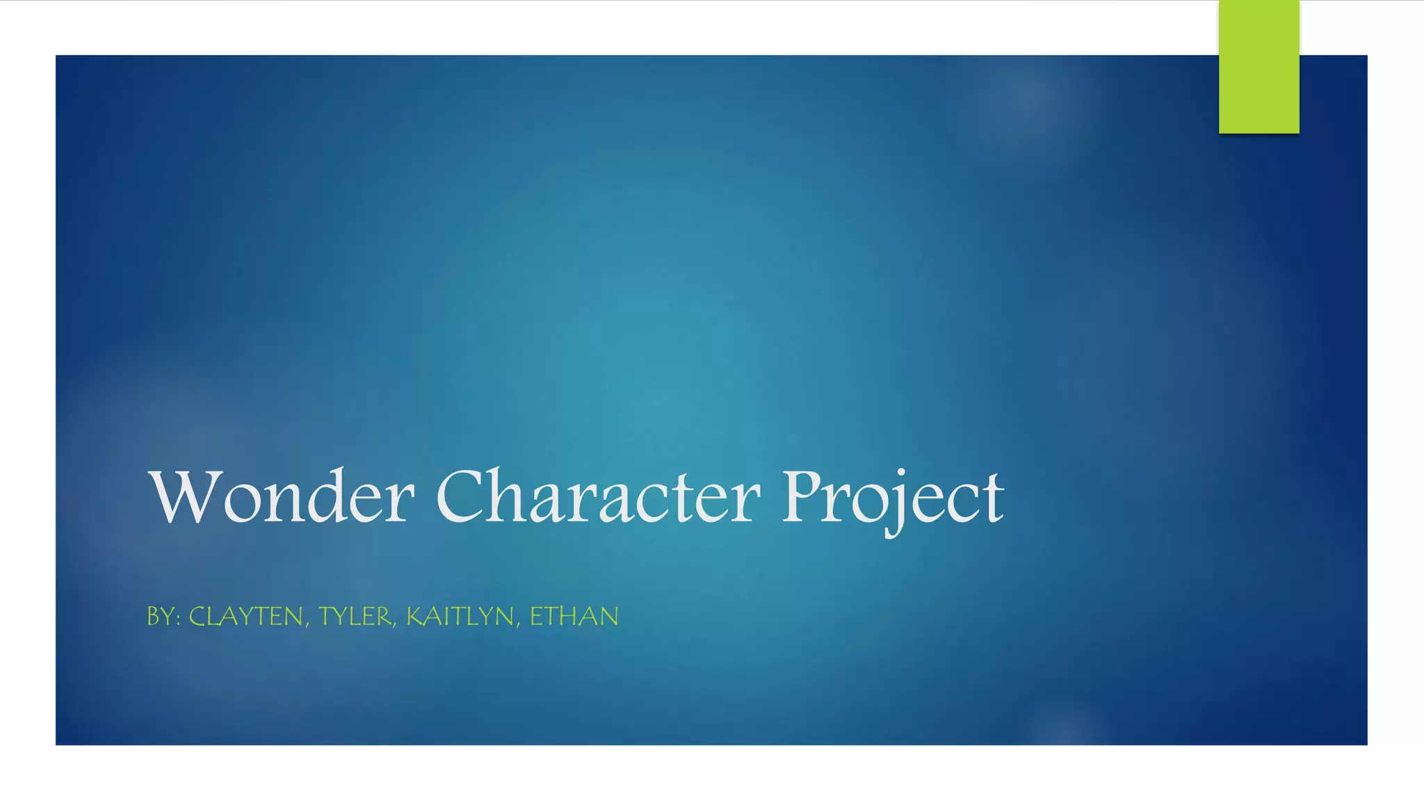 Wonder Character Auggie | PPTX
