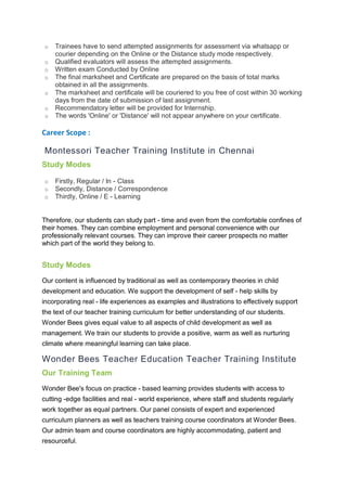 Montessori Training important for teachers | PDF