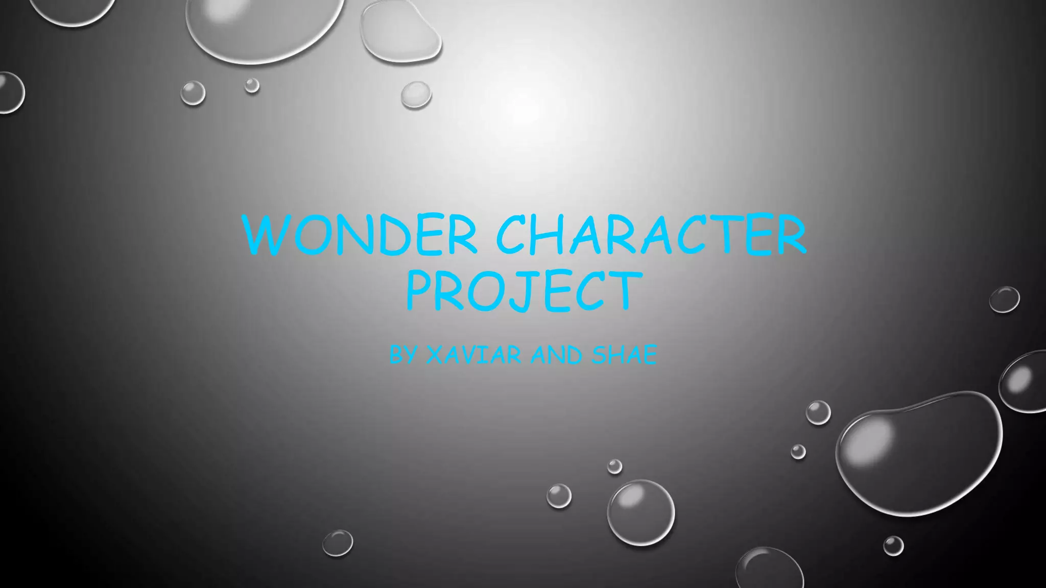 Wonder character project | PPTX