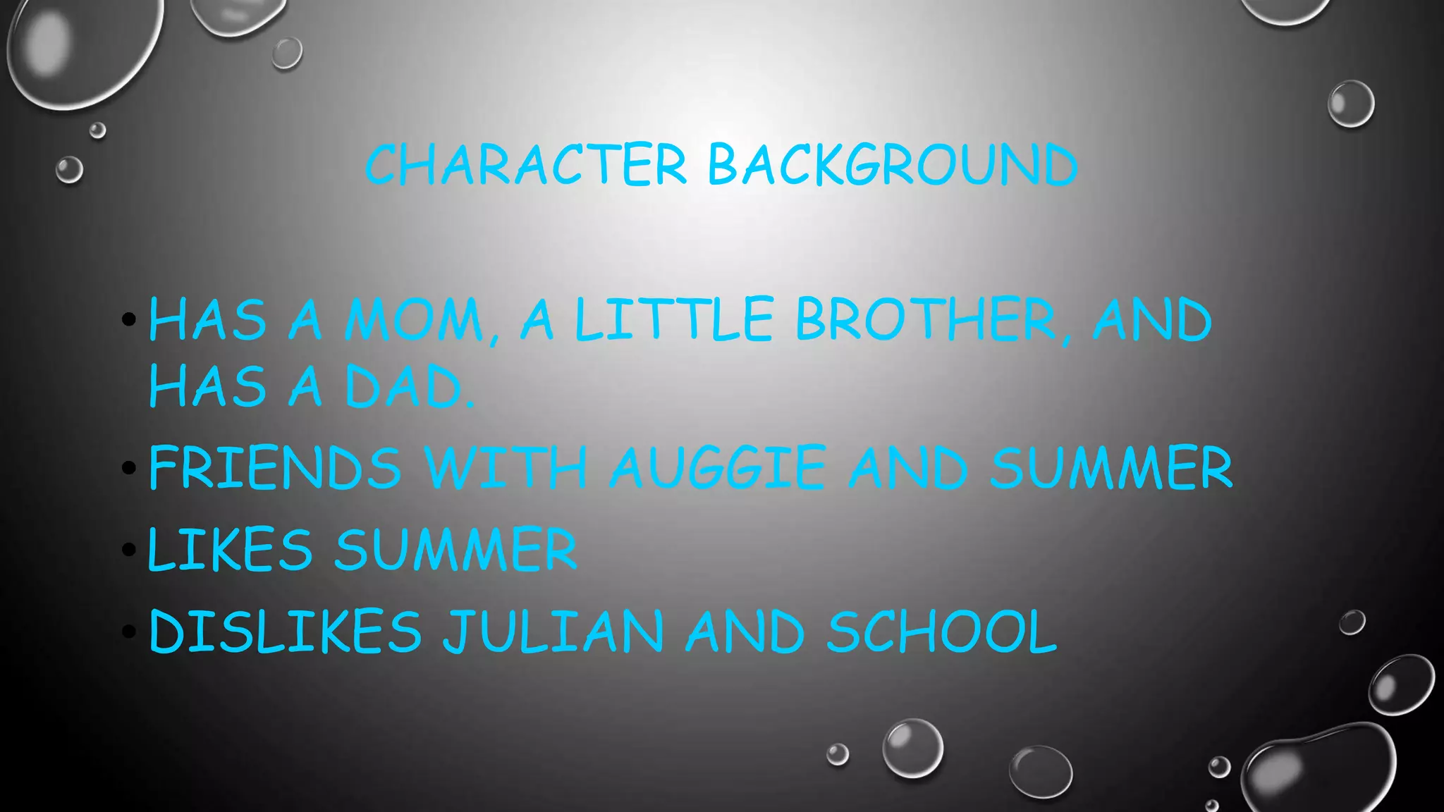 Wonder character project | PPTX