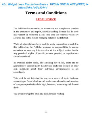 Weight Loss Weight Loss Resolution Basics | PDF