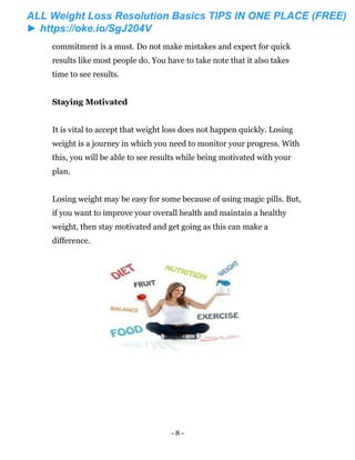 Weight Loss Weight Loss Resolution Basics | PDF