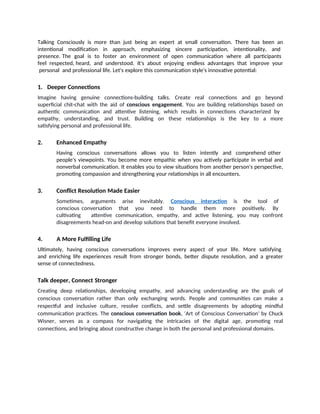 Wondering How to Elevate Engagement Try Conscious Conversations.ppt