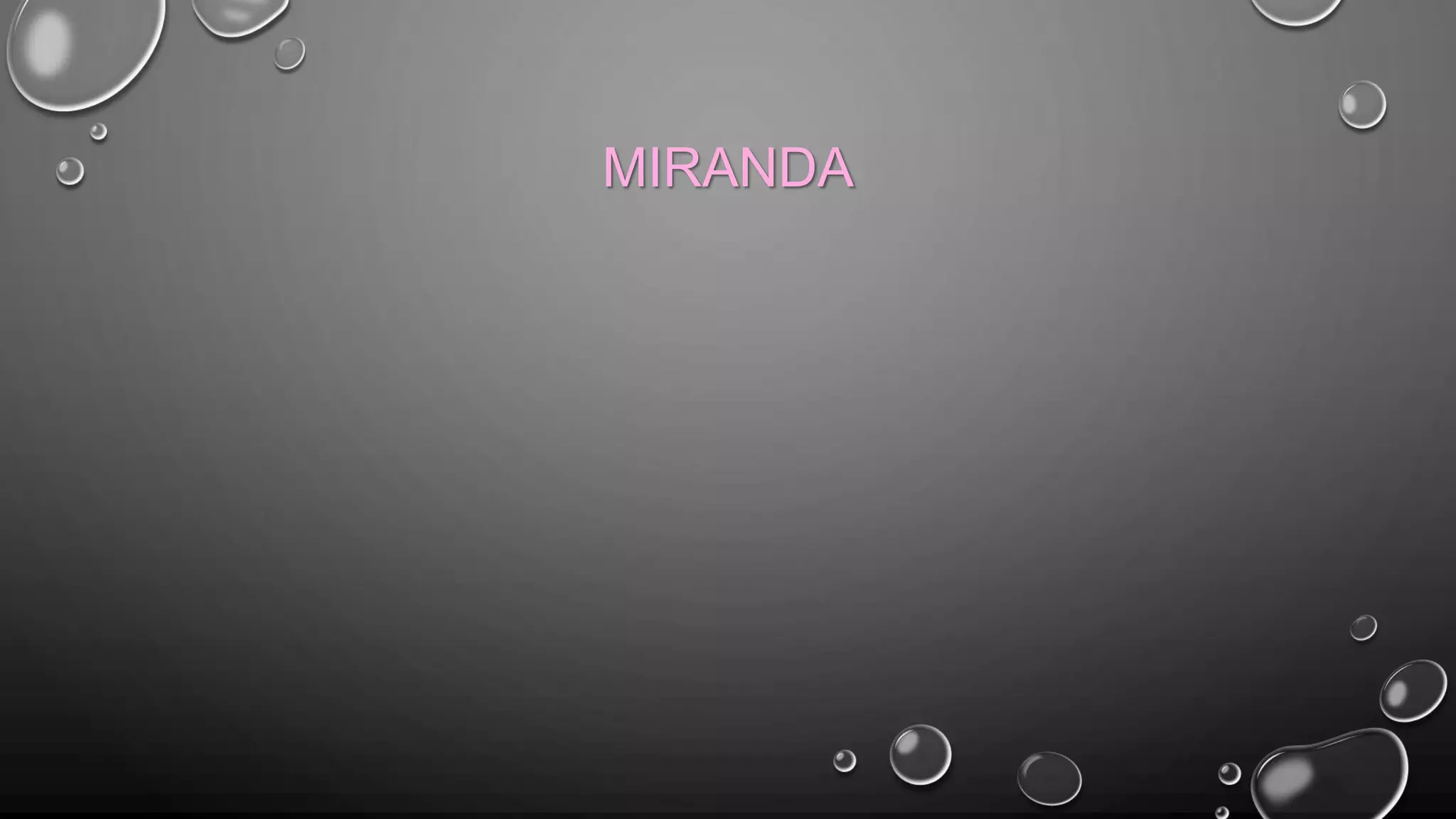 Wonder miranda ii | PPTX