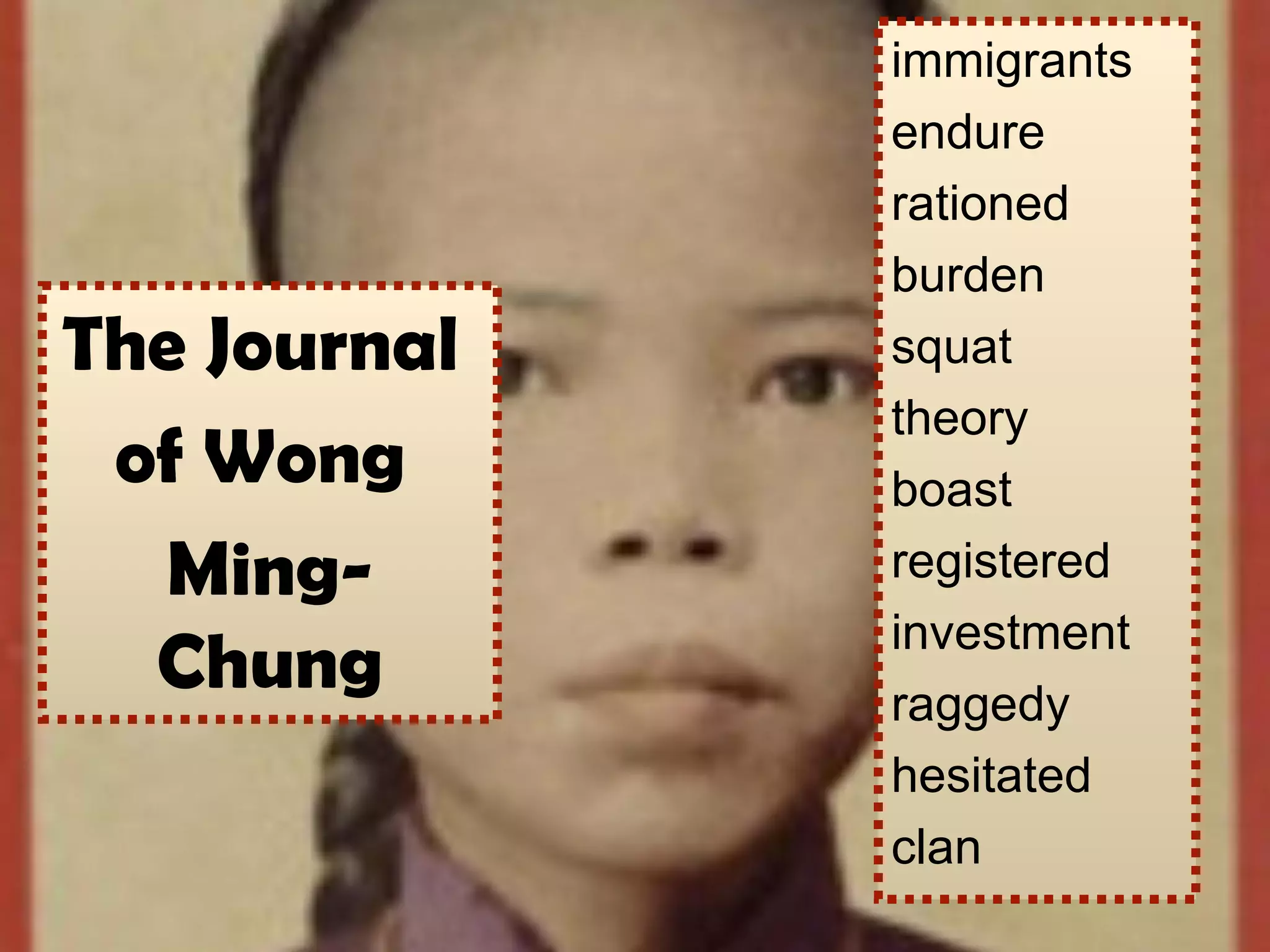 The Journal of Wong Ming-Chung | PPT