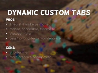 Dynamic Custom Facebook Tabs via WooBox | PDF