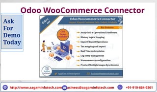 Odoo WooCommerce Connector, Multiple Woocommerce store connection | PPTX