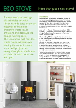 Energy Efficient Wood Burning Stove Model E678 From EcooStove | PDF