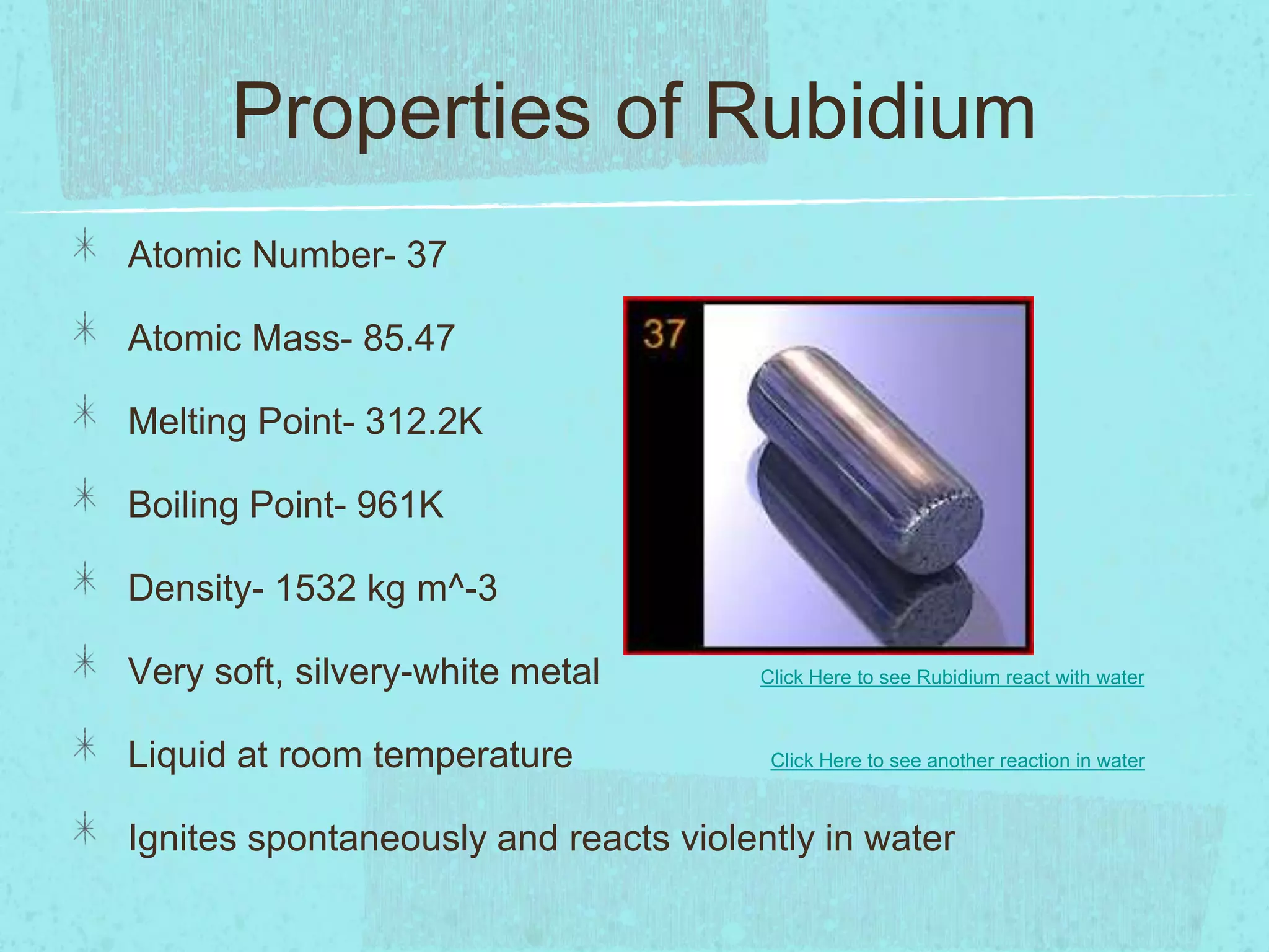 Rubidium And Water