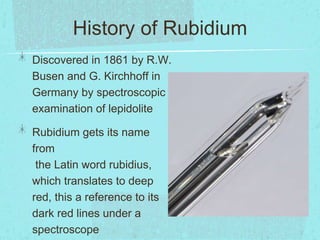 Rubidium (Howard Wood) | PPT