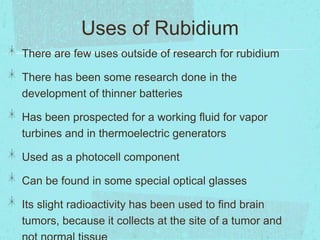 Rubidium (Howard Wood) | PPT