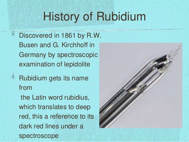 Rubidium (Howard Wood)