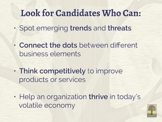 Big Ideas: How to Screen Candidates for Strategic Thinking Skills | PPT