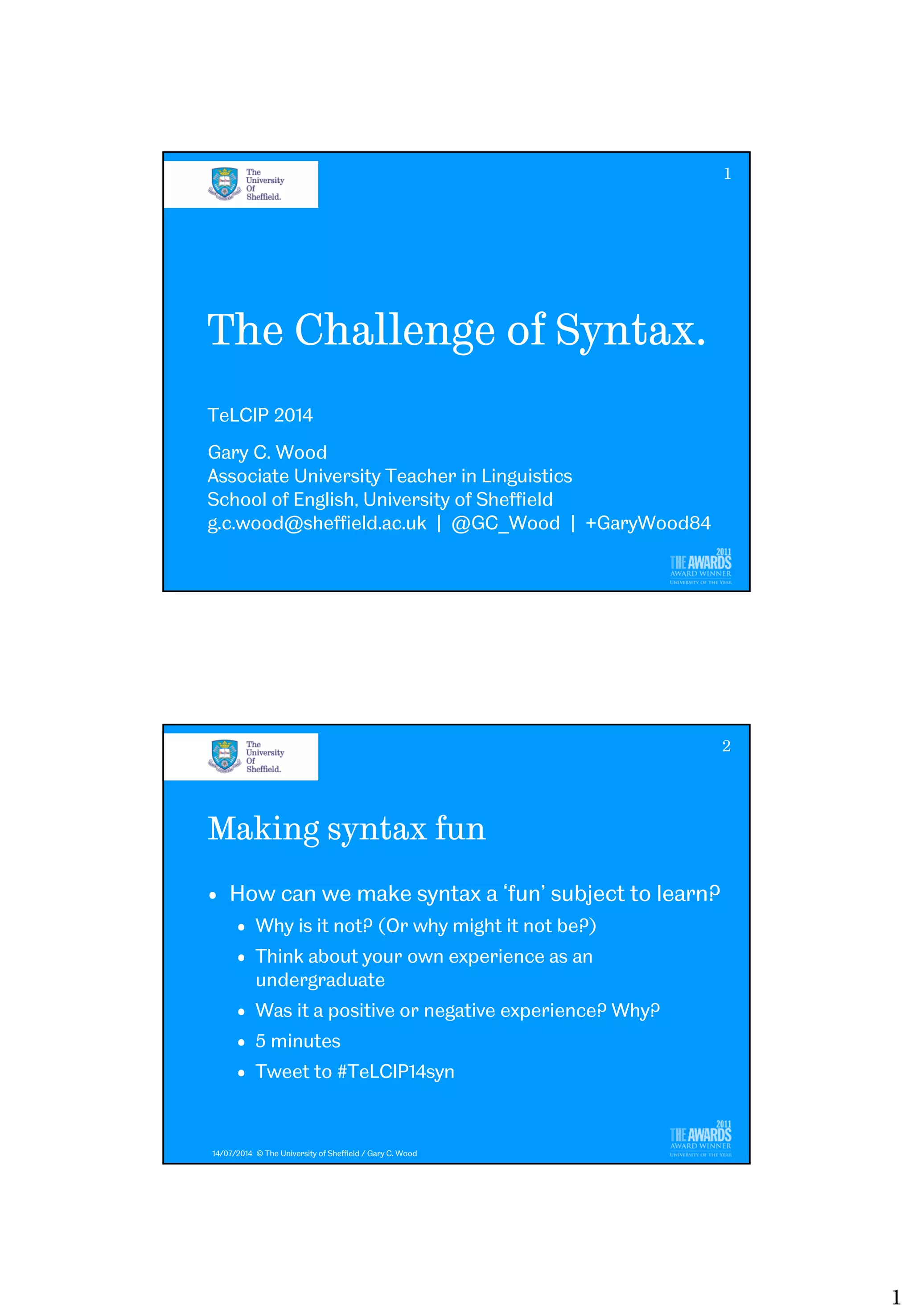 The Challenge of Syntax | PDF