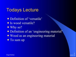Wood: A Versatile Engineering Material | PPT