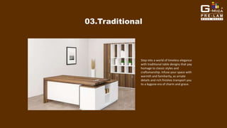 G-Mica Wood Chip Particle board Table Design | PPTX