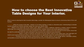 G-Mica Wood Chip Particle board Table Design | PPT