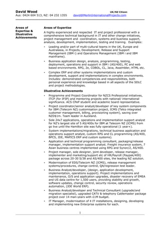 Wood David Resume Complete | DOC