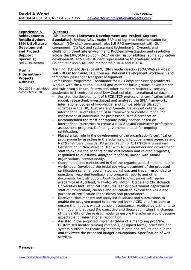 Wood David Resume Complete | DOC