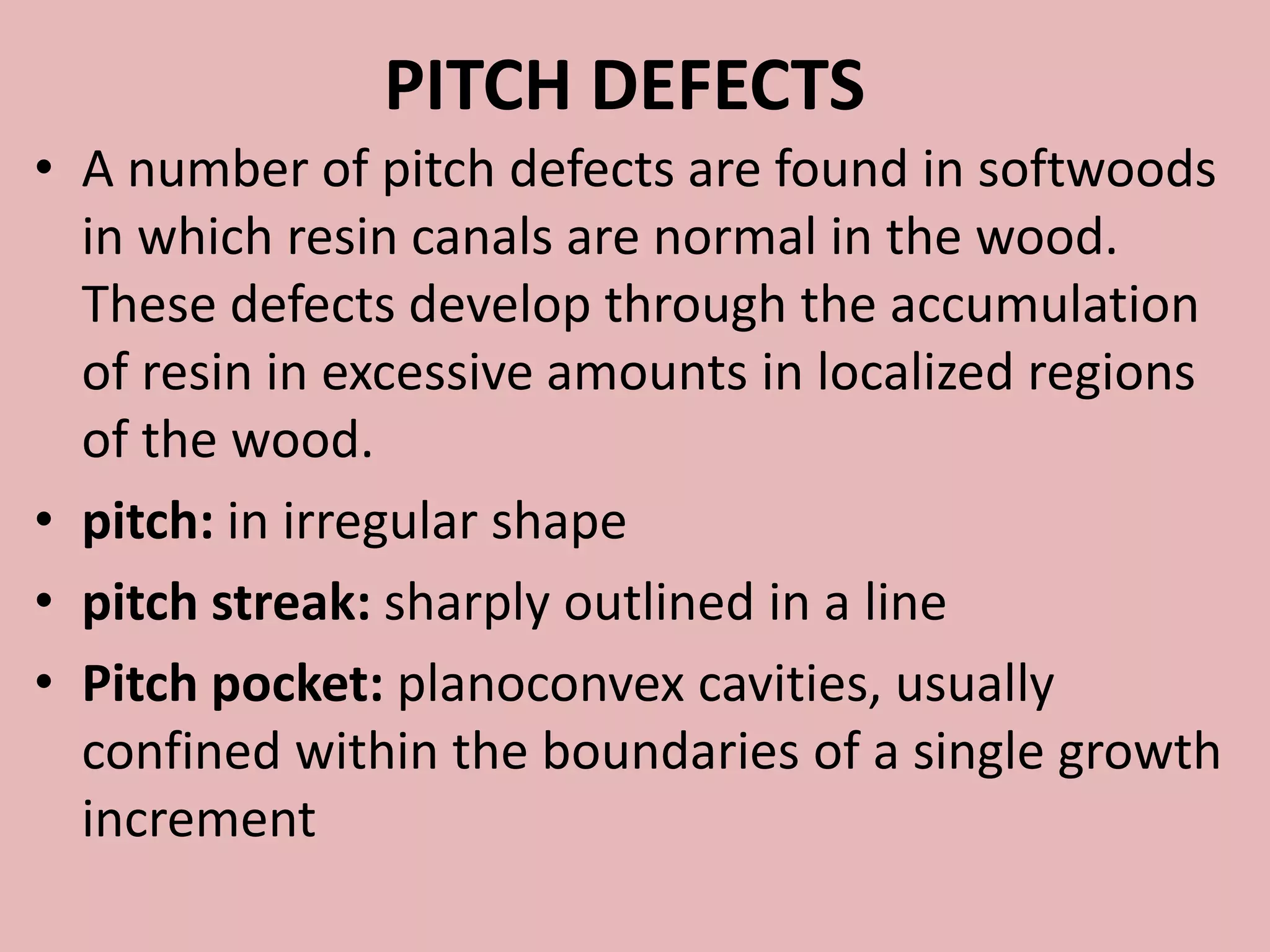 Wood defects-shakes and pitch pocket | PPTX