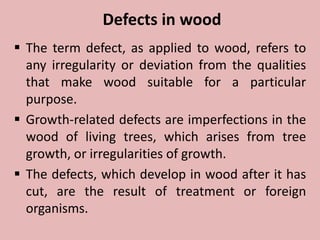 Wood defects-shakes and pitch pocket | PPTX