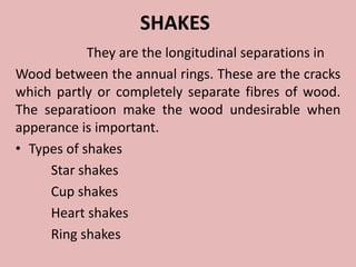 Wood defects-shakes and pitch pocket | PPTX