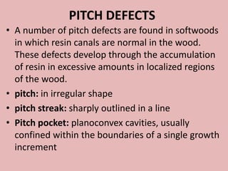 Wood defects-shakes and pitch pocket | PPTX