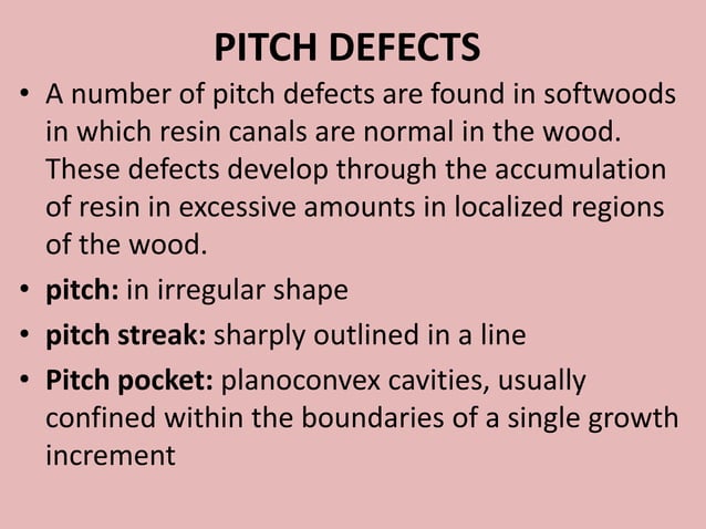 Wood defects-shakes and pitch pocket | PPTX