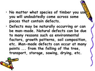 wood defects for civil engineering students | PPT