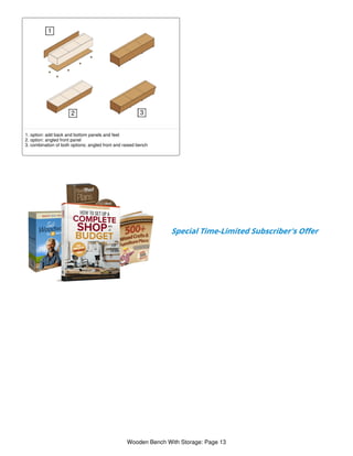 Wooden Bench With Storage. | PDF