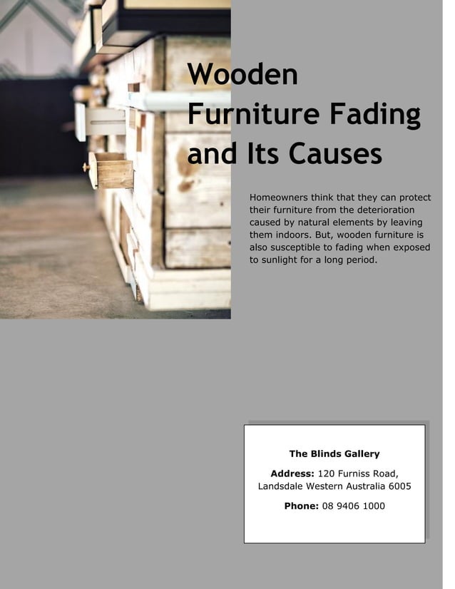 Wooden Furniture Fading and Its Causes | PDF