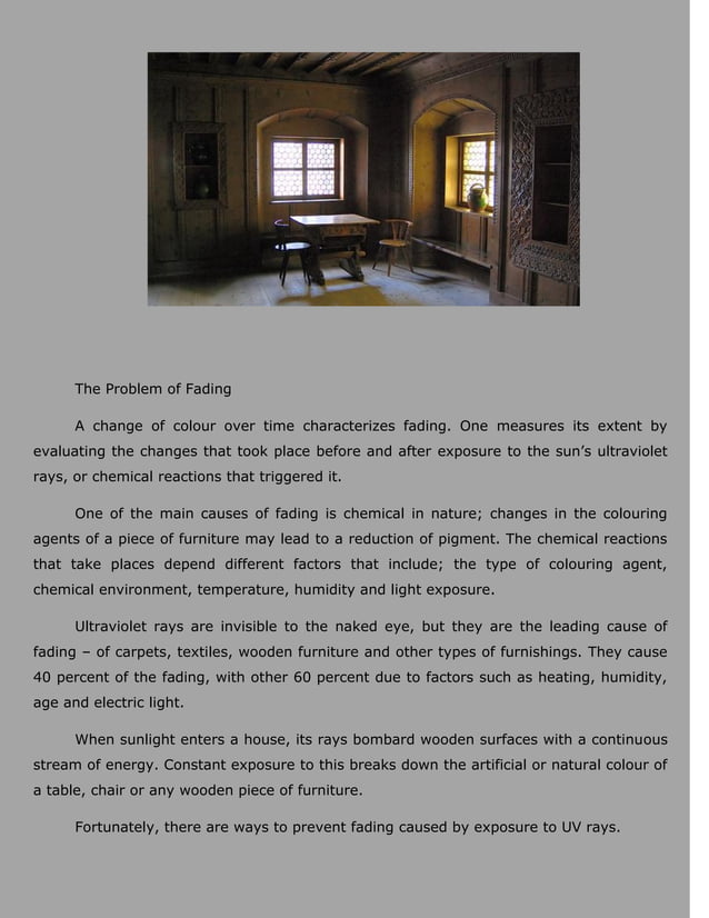 Wooden Furniture Fading and Its Causes | PDF