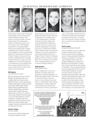 Wooden O Program[1] | PDF | Theater Venues | Attractions