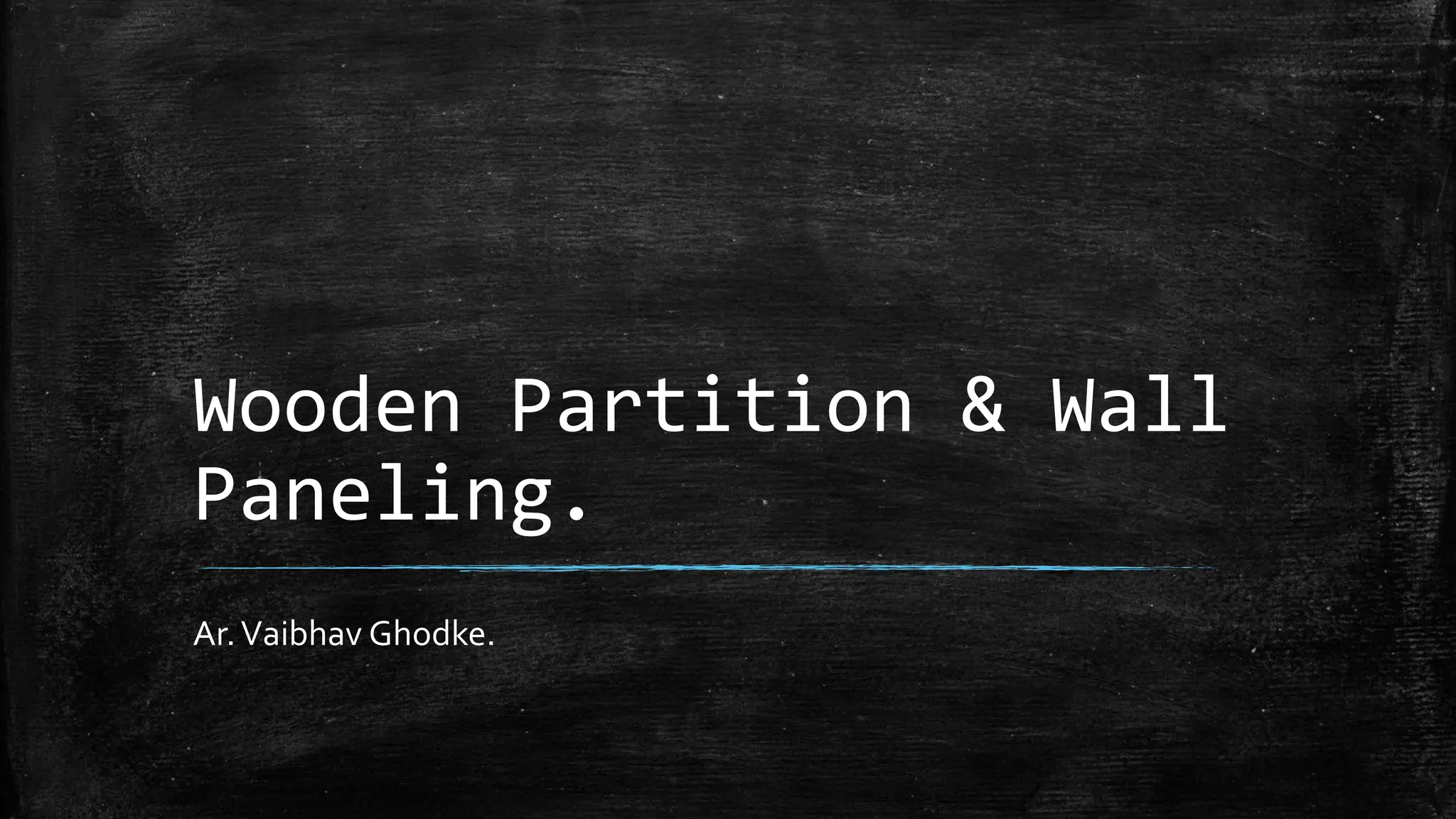 Wooden partition & wall paneling | PDF