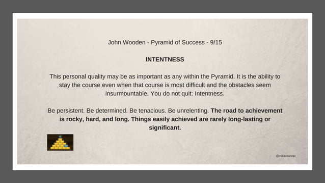 Wooden Pyramid of Success | PPTX